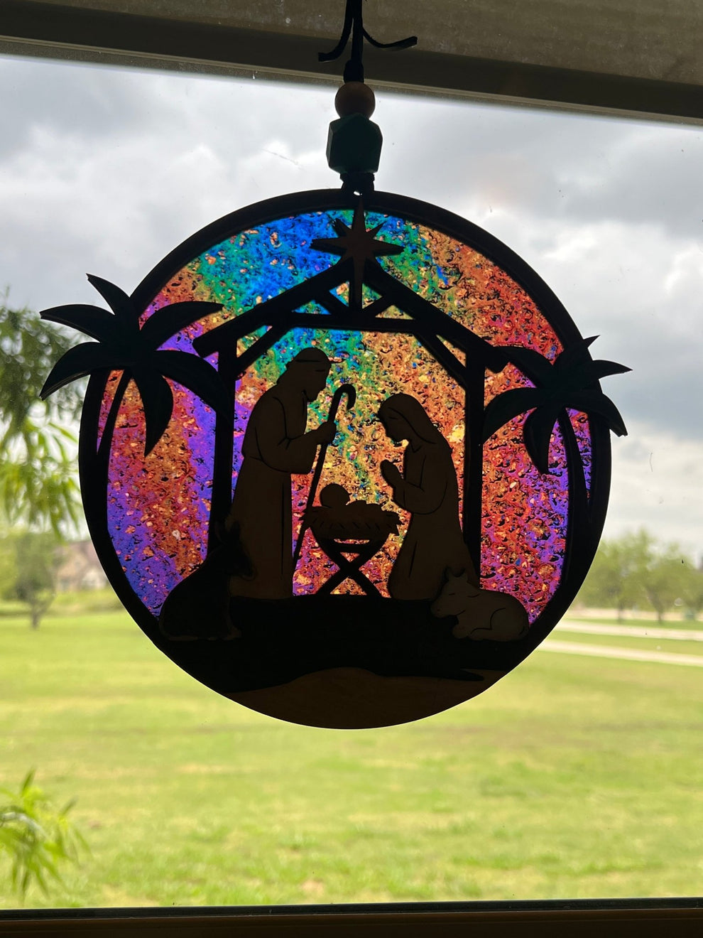 Nativity Suncatcher SVG – 8" Holy Family Christmas Laser File – Bear ...